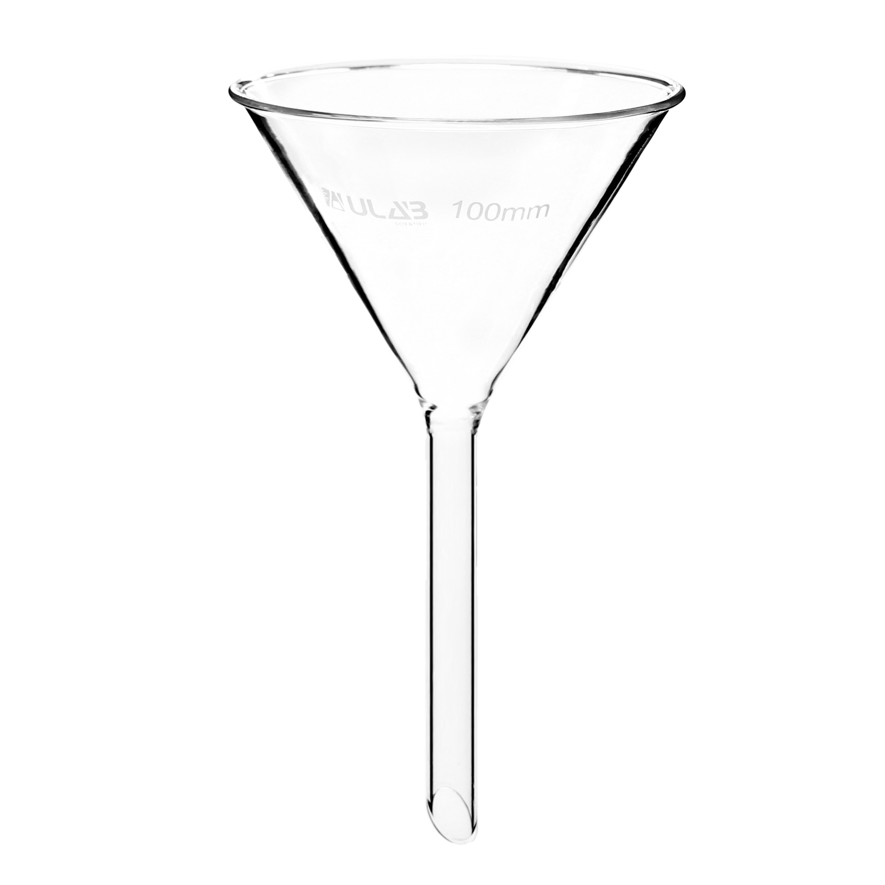 ULAB Scientific Glass Funnel 100mm, Stem Diameter 13mm, 3.3 ...