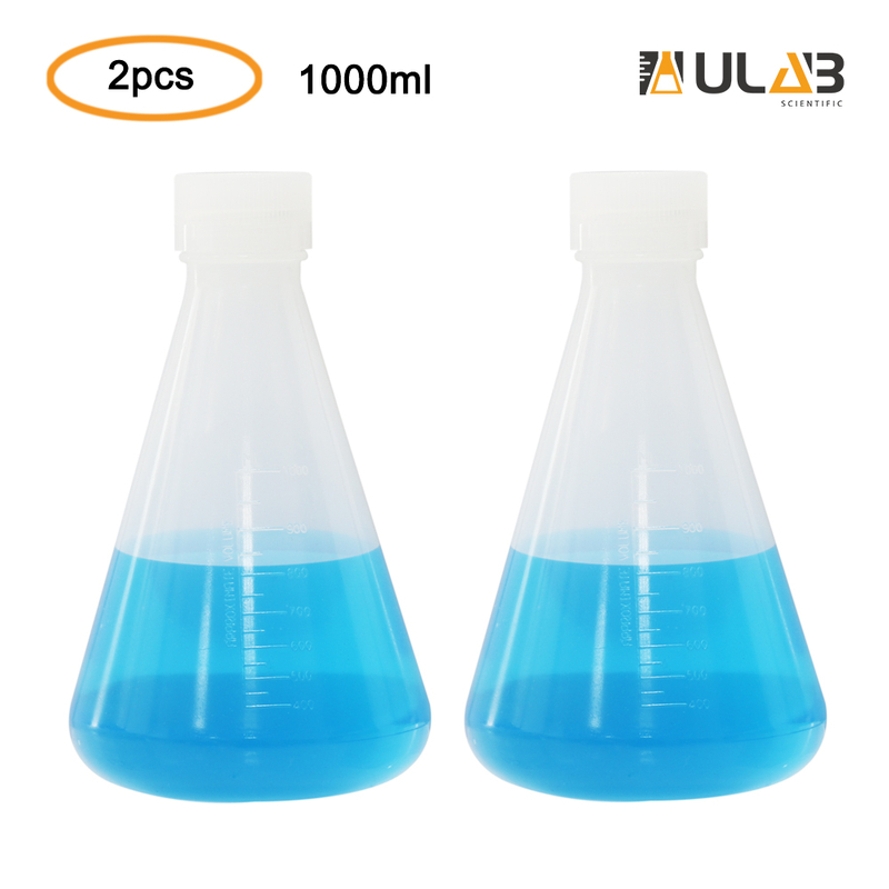 ULAB Scientific Conical Polypropylene Erlenmeyer Flask 1000ml Narrow ...